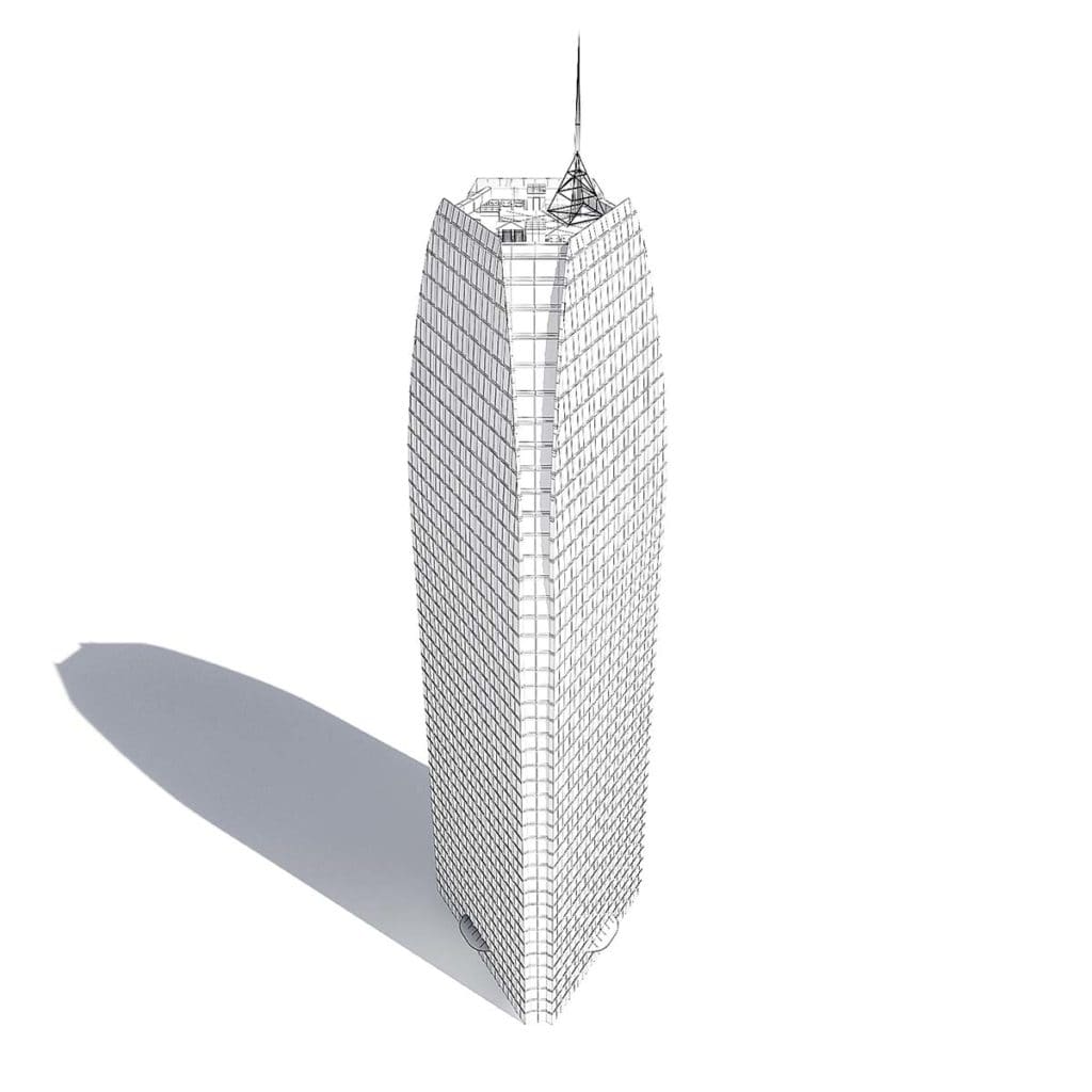 Triangle Skyscraper 3D Model