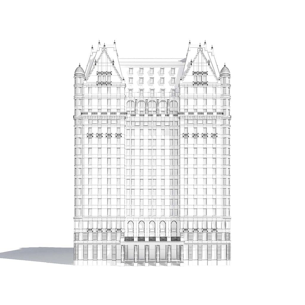 Large Hotel 3D Model