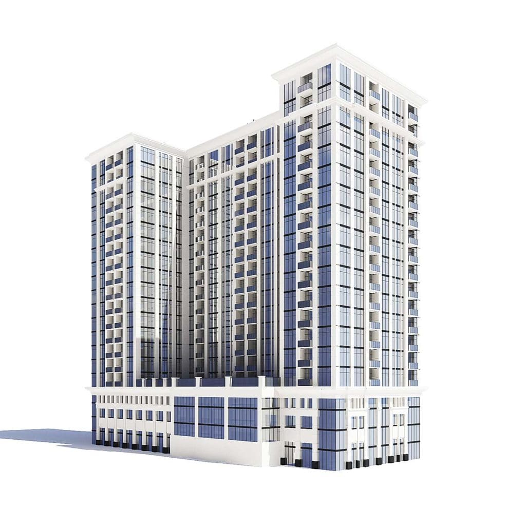 Apartment Building 3D Model