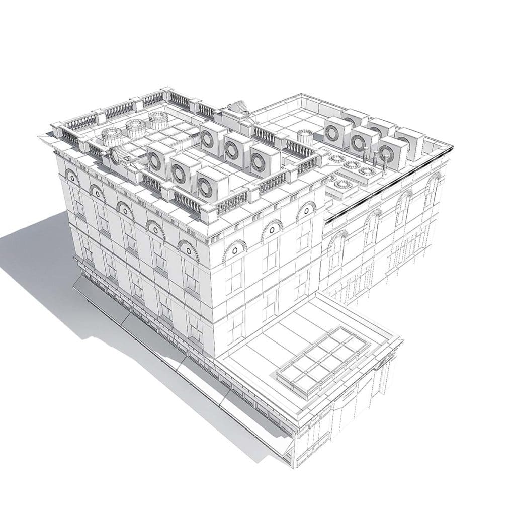Brick Building 3D Model