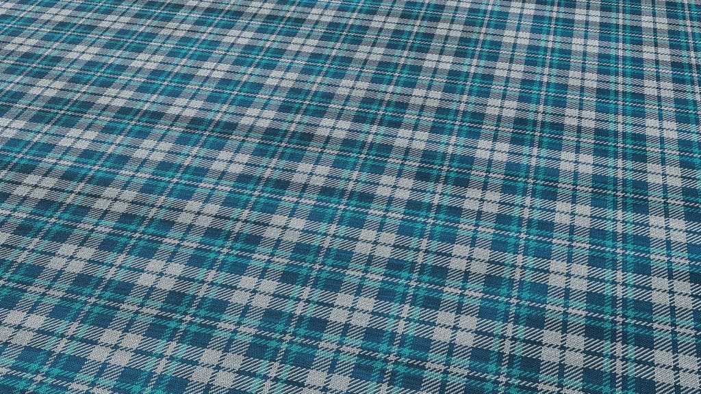 Blue Checkered Fabric PBR Texture