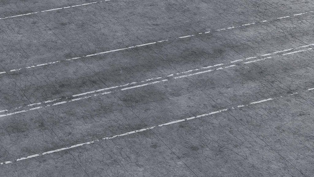 Concrete Road with Lanes PBR Texture
