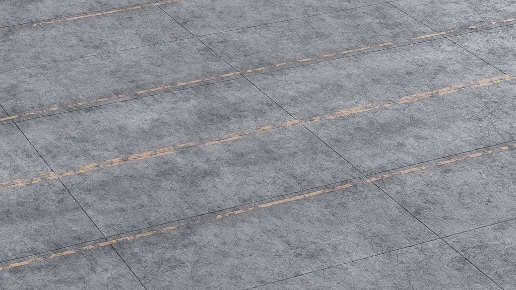 Concrete Road with Lanes PBR Texture
