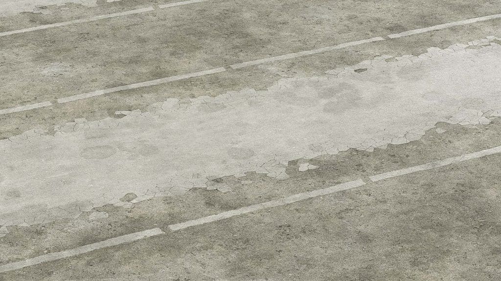 Damaged Road with Roadside PBR Texture