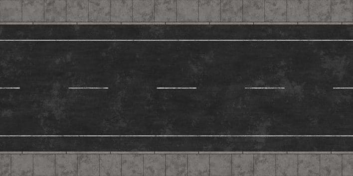 Dark Road with Pavement and Lanes PBR Texture