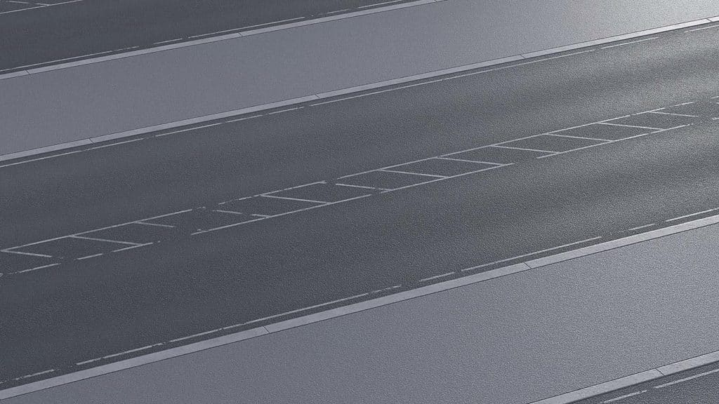 Dark Road with Pavement and Lanes PBR Texture