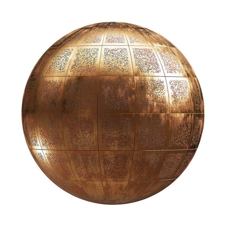 Golden Metal Panels PBR Texture