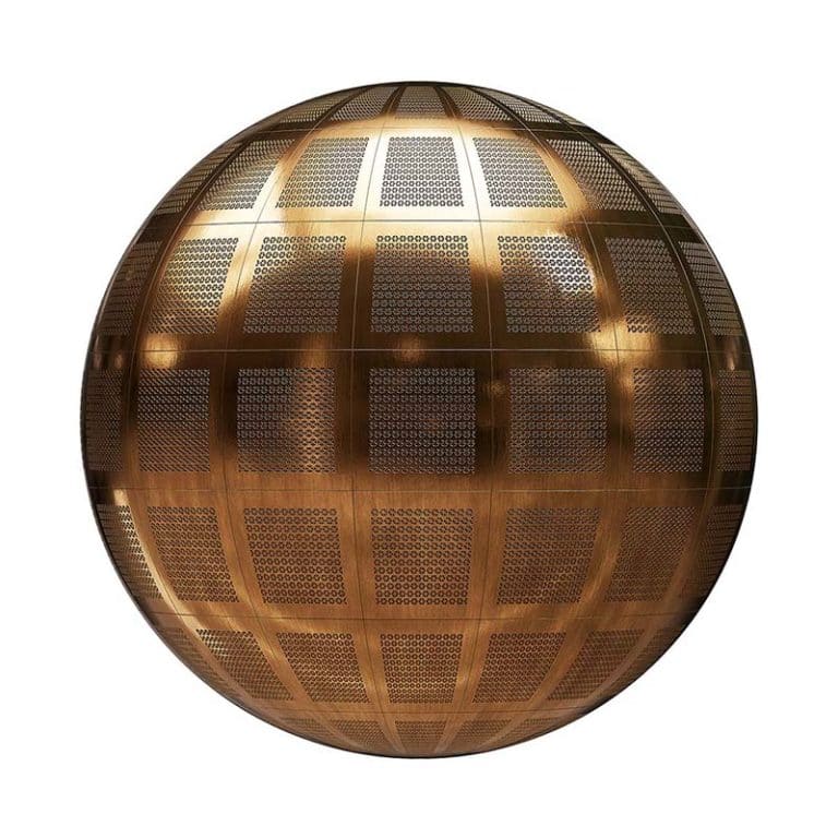 Golden Metal Panels PBR Texture