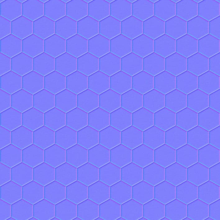 Hexagonal Grey Pavement PBR Texture