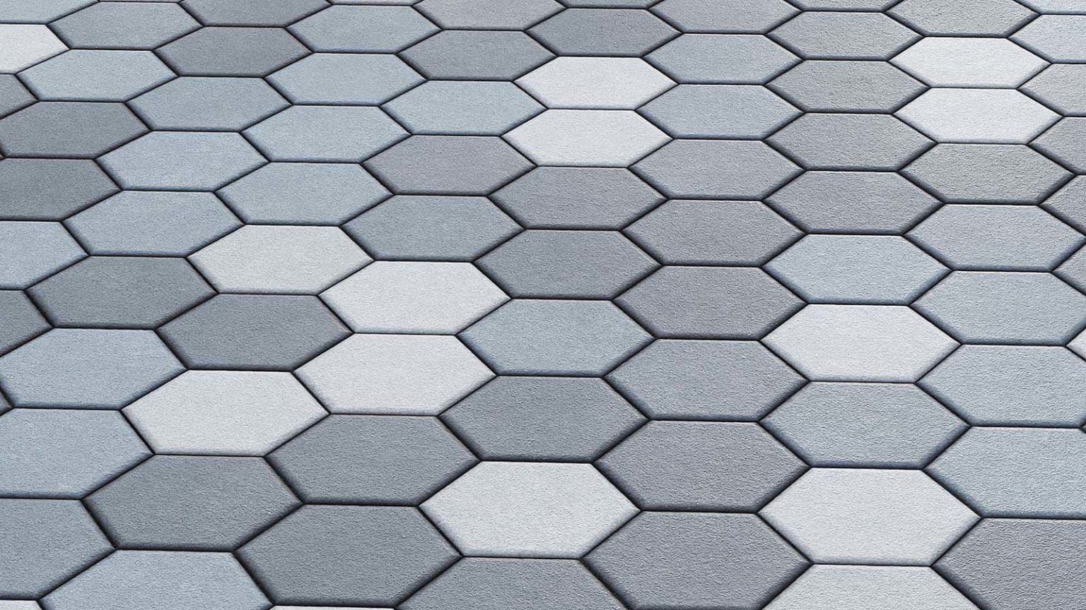 Hexagonal Grey Pavement PBR Texture