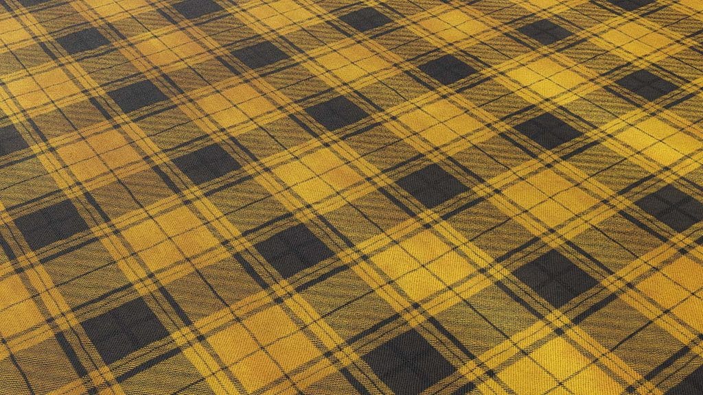 Orange Checkered Fabric PBR Texture