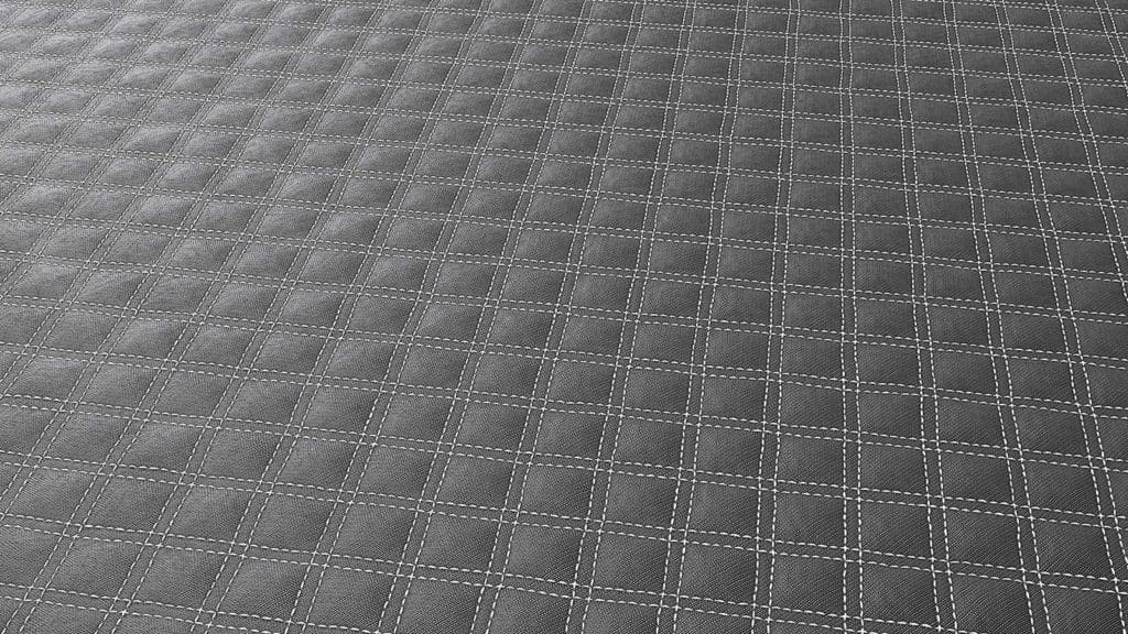 Quilted Black Fabric PBR Texture