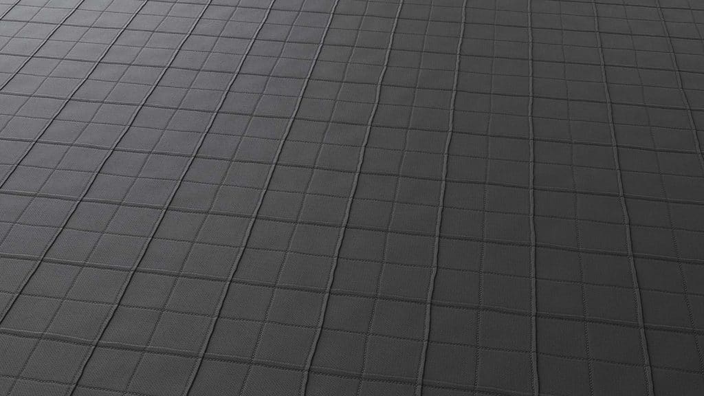 Quilted Black Fabric PBR Texture