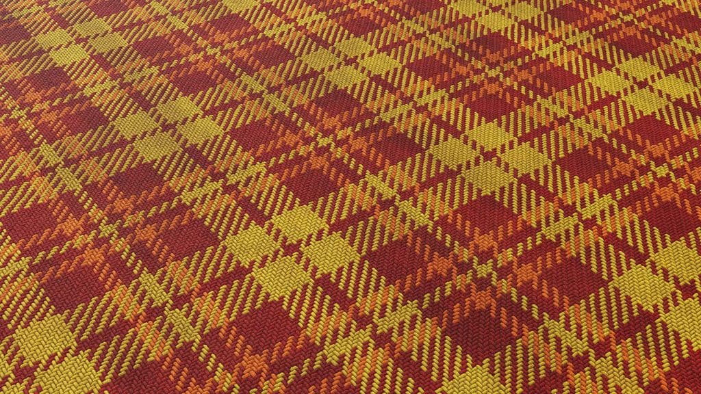 Red Checkered Fabric PBR Texture