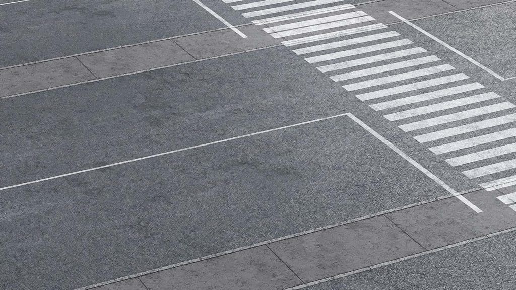 Road with Pavement Lanes PBR Texture