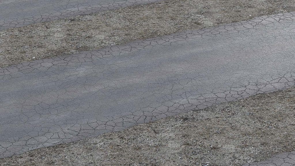 Road with Roadside PBR Texture