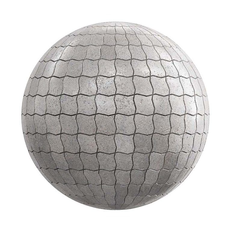 Shiny Stone Pavement PBR Texture