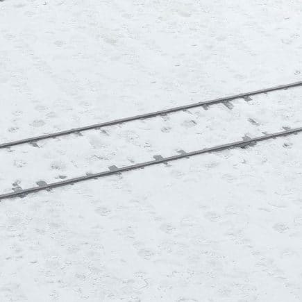 Snowy Railroad Tracks PBR Texture