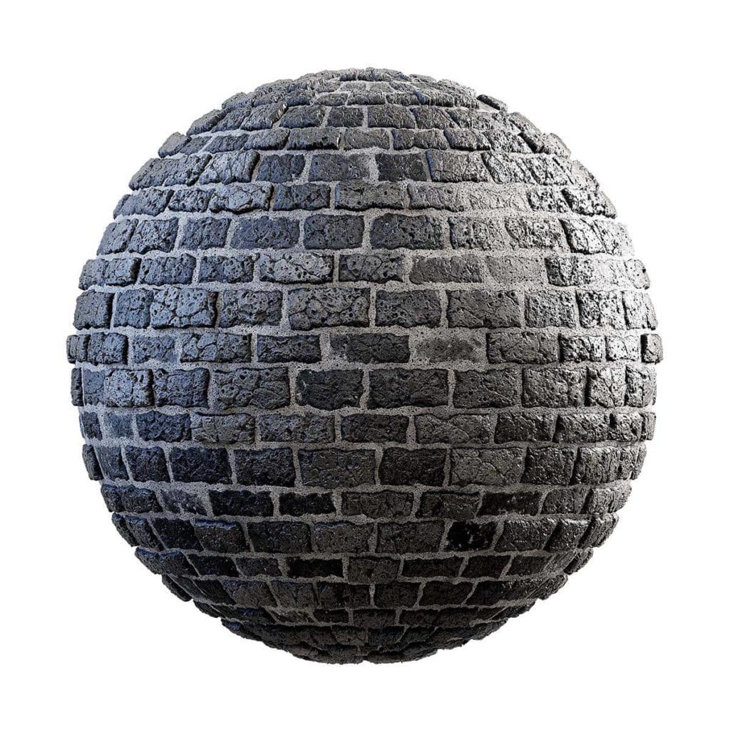 Black Castle Wall PBR Texture