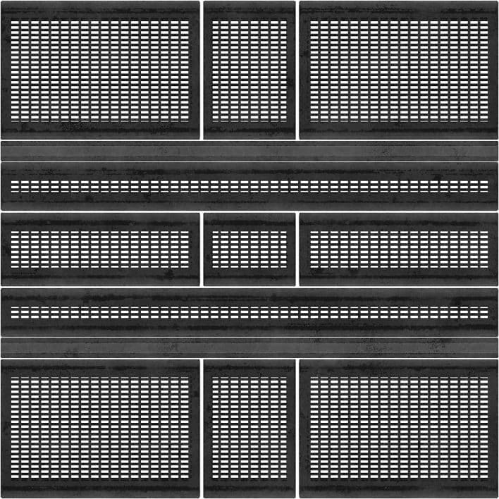 Blue Metal Floor Grate PBR Texture