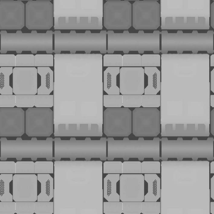 Blue Space Ship Wall PBR Texture