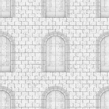 Castle Wall with Gate PBR Texture