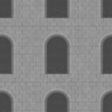 Castle Wall with Gate PBR Texture