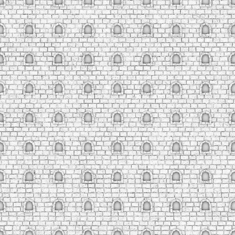 Dark Castle Wall with Windows PBR Texture