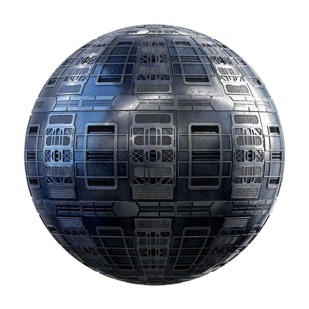 Dark Grey Metal Space Ship PBR Texture
