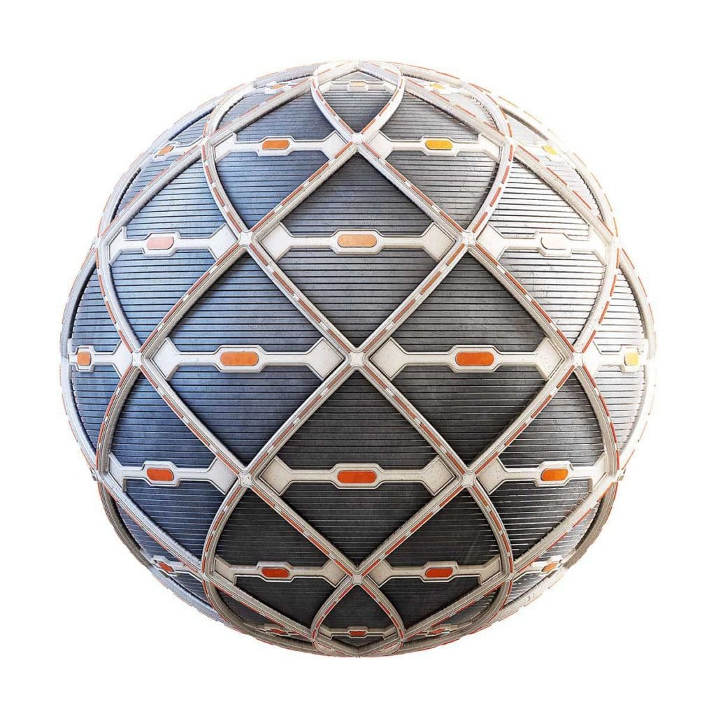 Diagonal Space Ship Wall PBR Texture