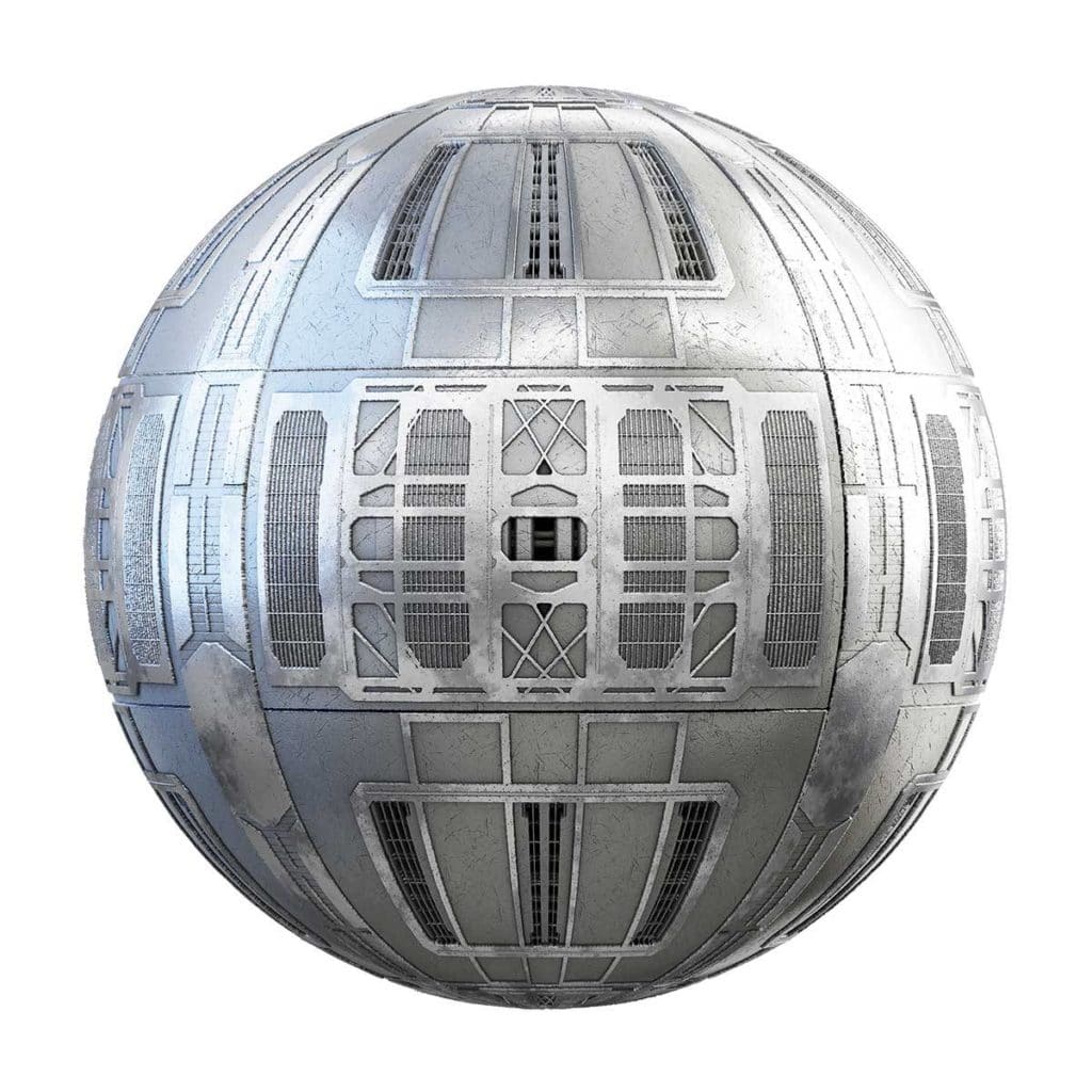 Grey Metal Space Ship Wall PBR Texture