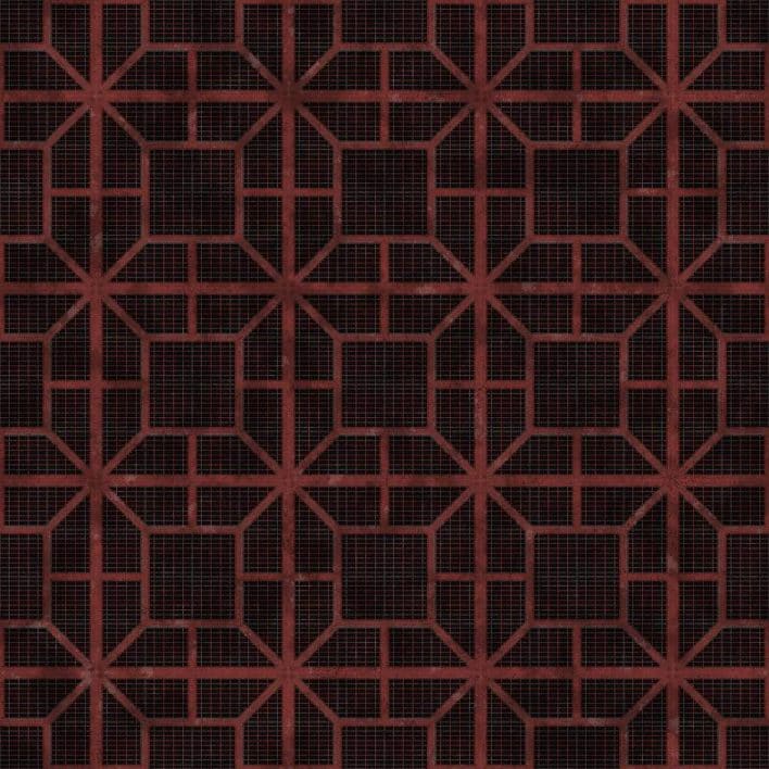 Red Metal Floor Grate PBR Texture