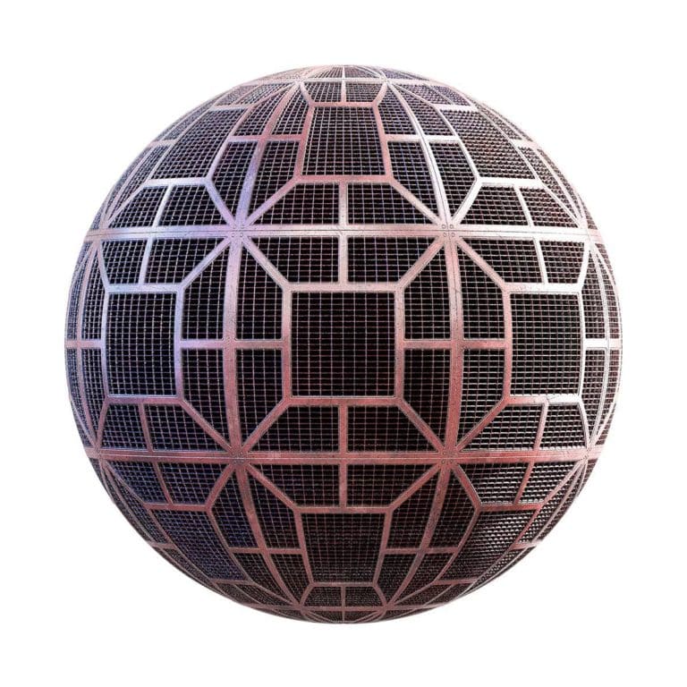 Red Metal Floor Grate PBR Texture