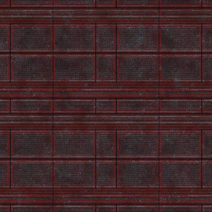 Red Metal Floor Grate PBR Texture