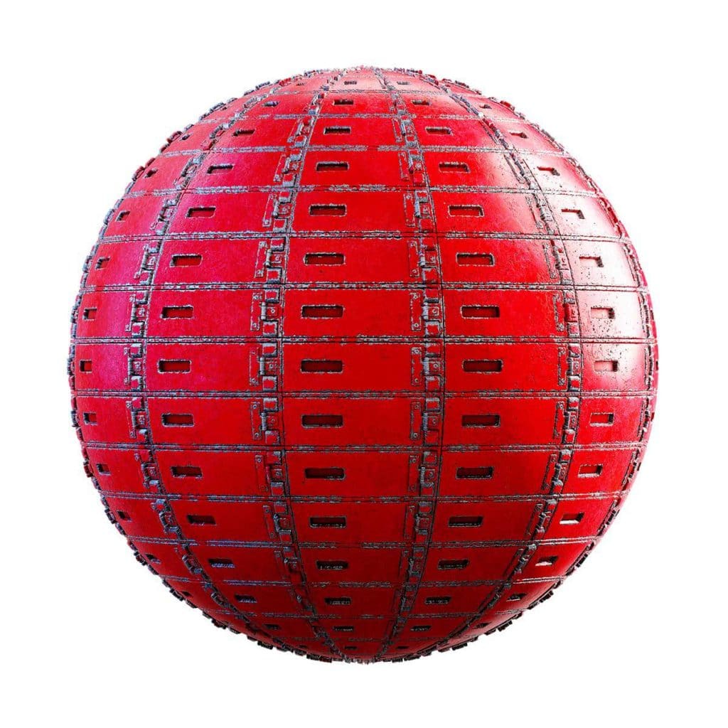 Red Metal Shelves PBR Texture