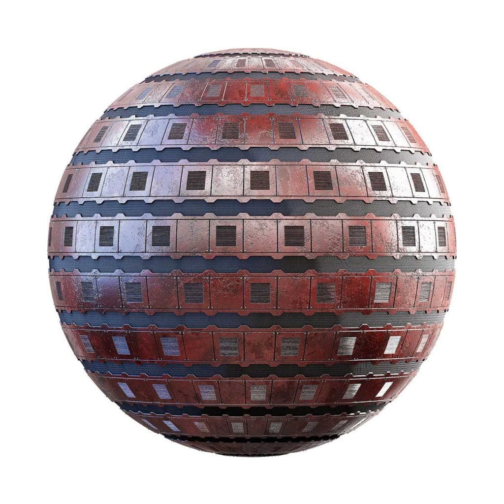 Red Metal Wall PBR Texture