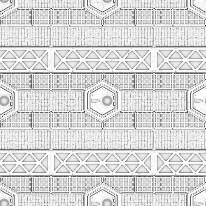 Space Station Wall with Windows and Hatch PBR Texture