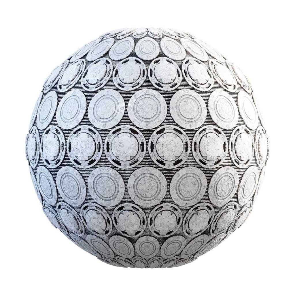 White Space Ship Wall PBR Texture