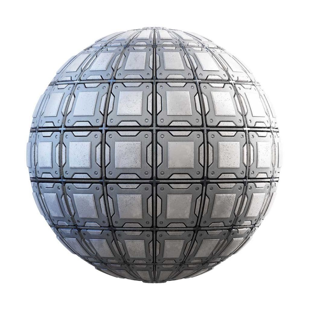 White Space Station Ceiling PBR Texture