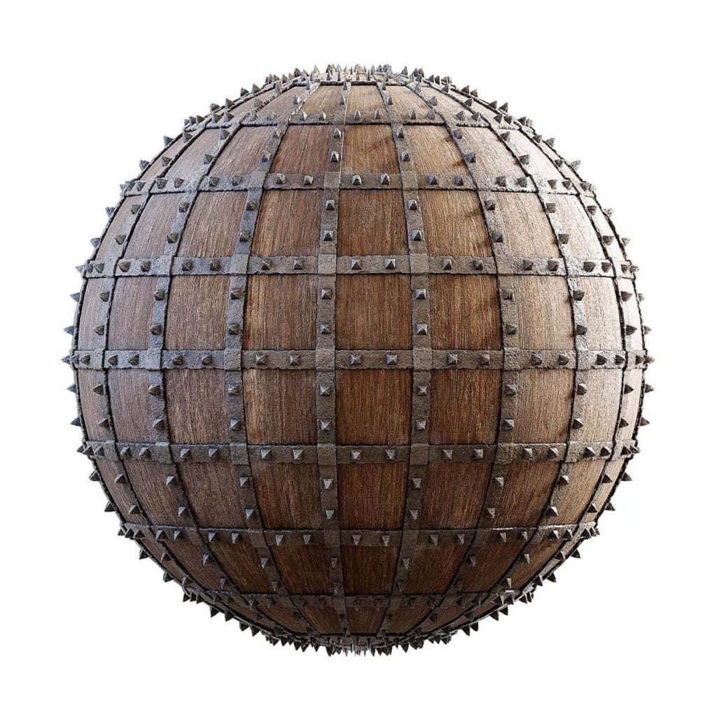 Wooden Reinforced Gate PBR Texture