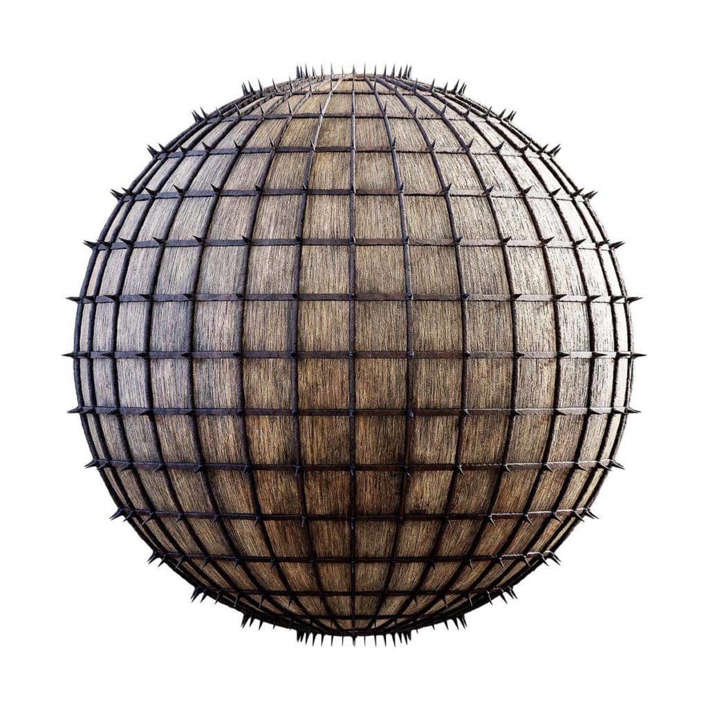 Wooden Reinforced Gate PBR Texture