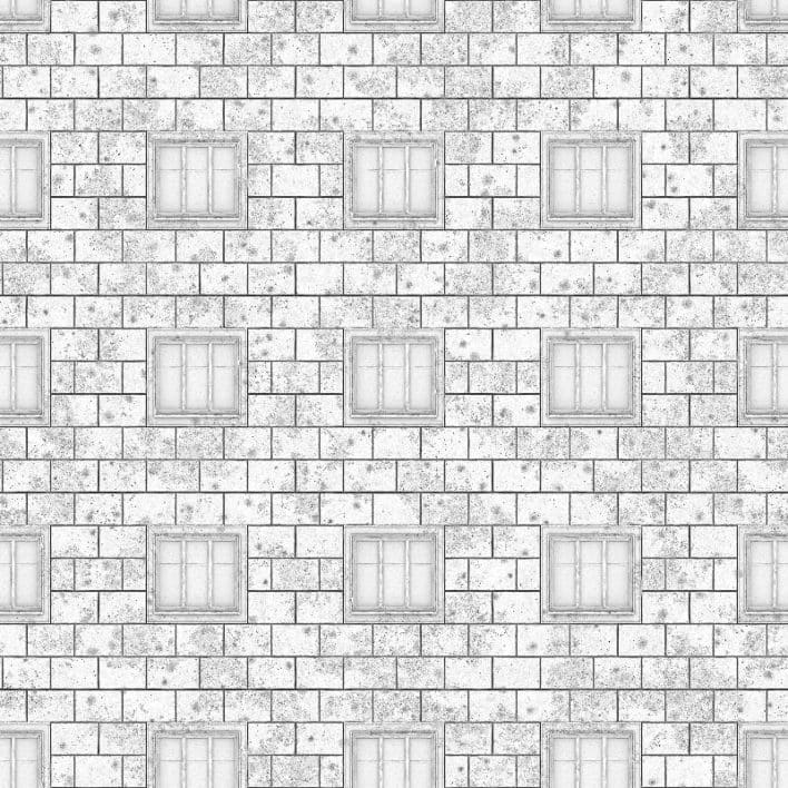 Brick Wall with Masked Windows PBR Texture