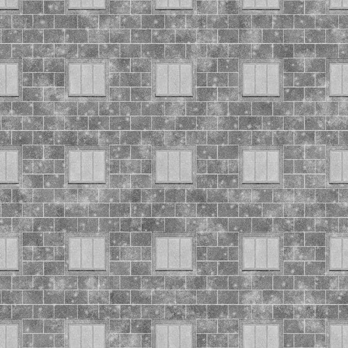Brick Wall with Masked Windows PBR Texture