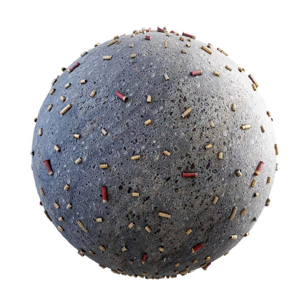 Bullets on Asphalt Road PBR Texture