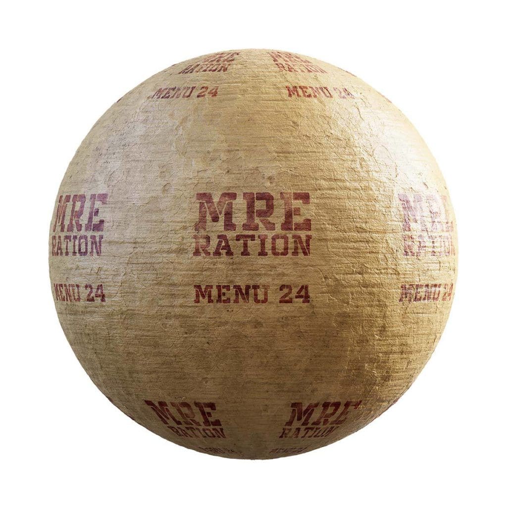 Cardboard Ration Box PBR Texture