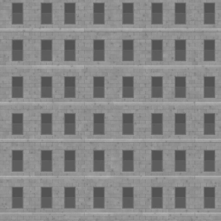 Concrete Wall with Cracked Windows PBR Texture