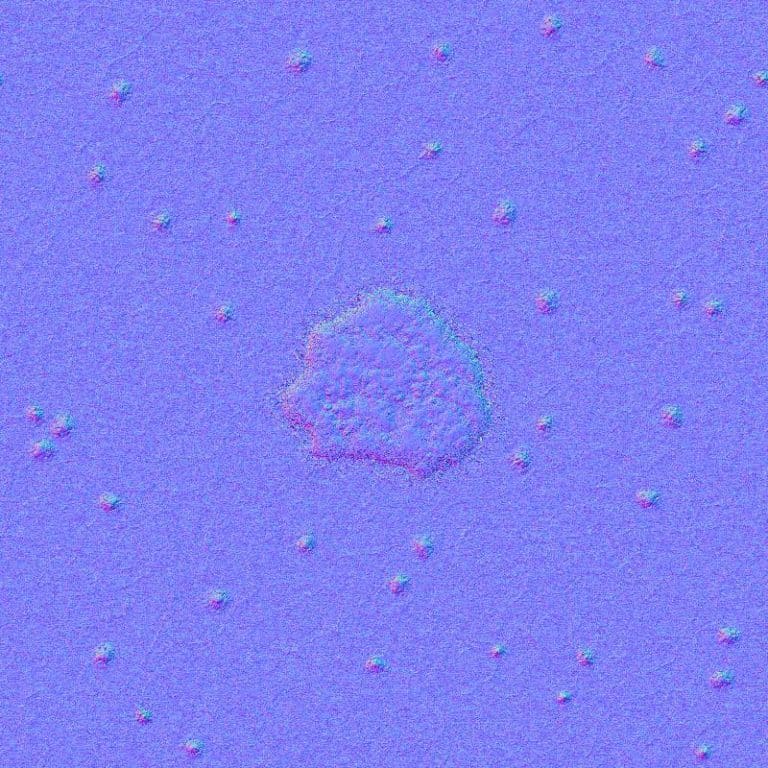 Concrete Wall with Explosion Hole PBR Texture