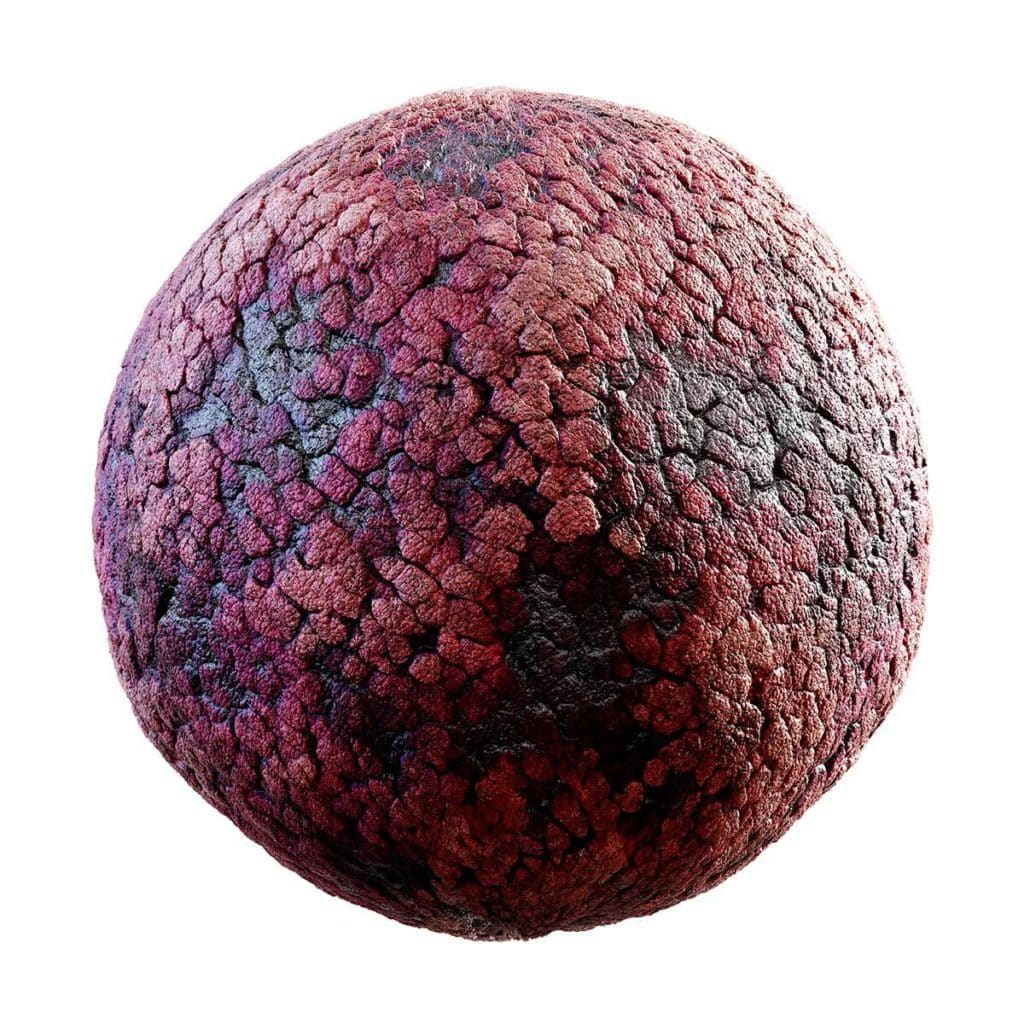 Cracked Red Creature Skin PBR Texture