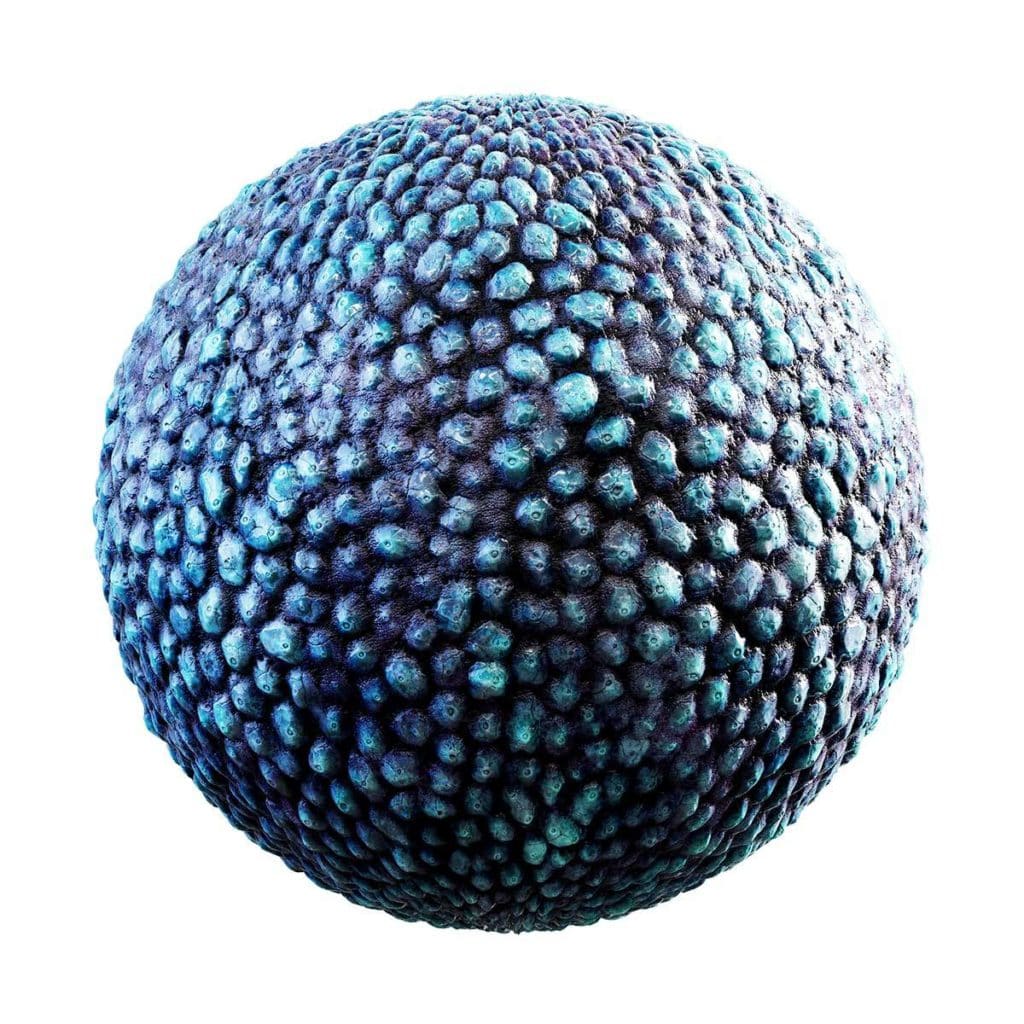Cyan Creature Skin PBR Texture