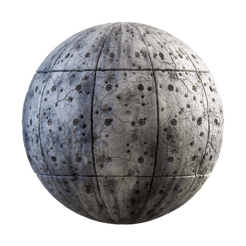 Damaged Bunker Wall PBR Texture